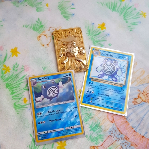 Pokemon | Toys | 3 Pokmon 23k Gold Poliwhirl Bundle Holographic Trading ...
